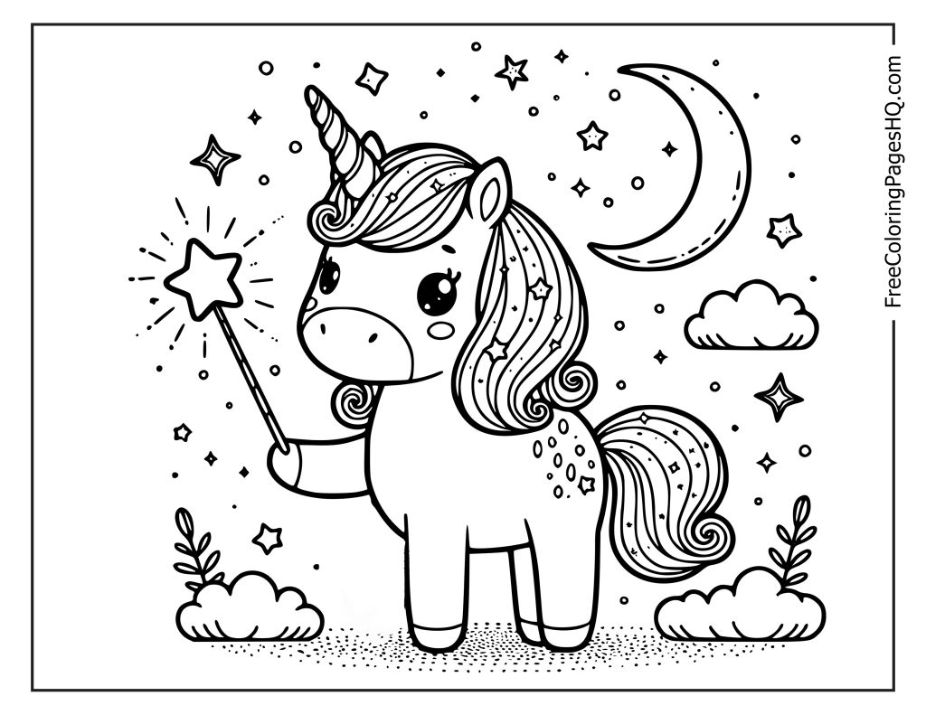 Unicorn Coloring Pages for Kids – 59 Free & Printable Fun and Magical ...