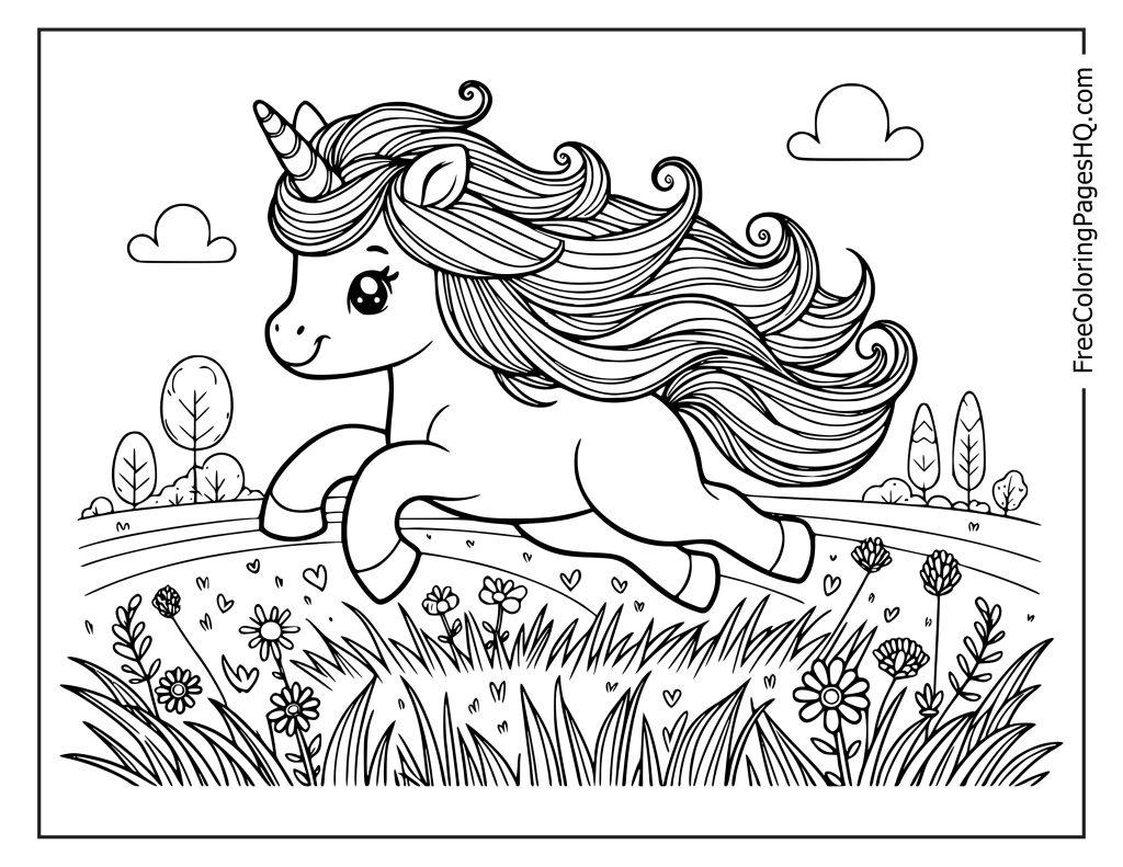 Unicorn Coloring Pages for Kids – 59 Free & Printable Fun and Magical ...